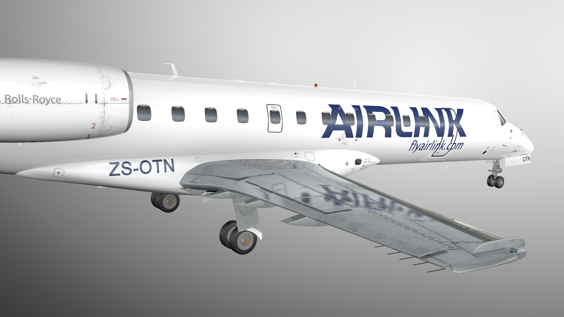 ZS-OTN Airlink Embraer ERJ-135LR L2286 3D Model - TurboSquid 2332807