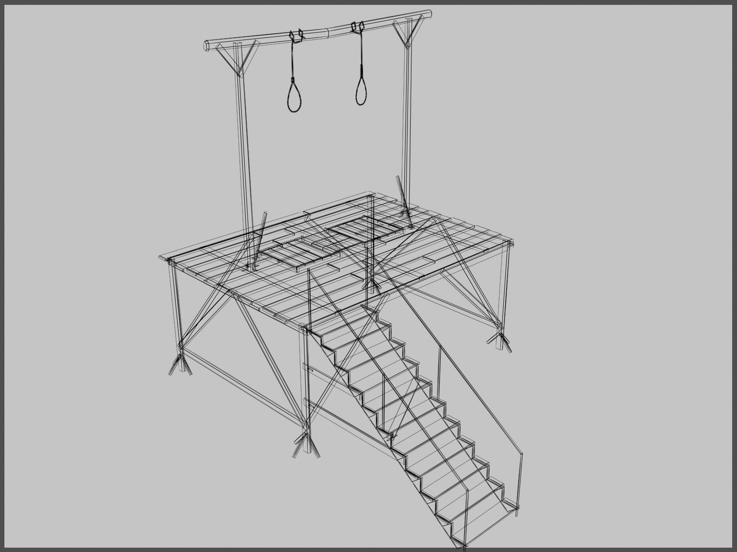 3d Gallows Games Real Model