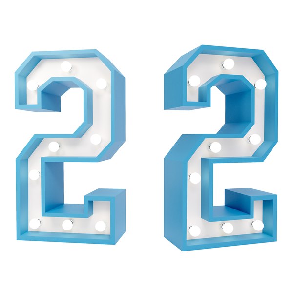 Marquee 2 번 LED 글로우 사인 3D 모델 3D 모델 - TurboSquid 1973032