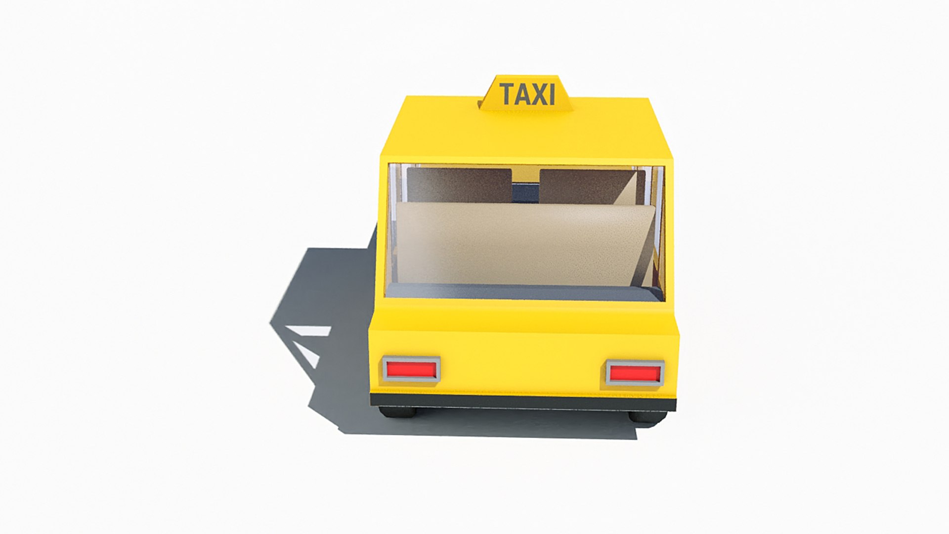 3D cartoon taxi car model - TurboSquid 1645433