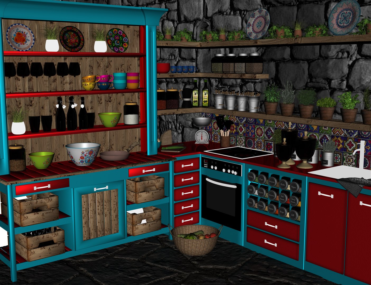 3D The Good Chef With Toon Kitchen - TurboSquid 2196098