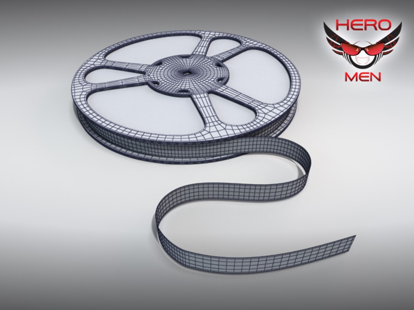 3d Film Strip Reel Model