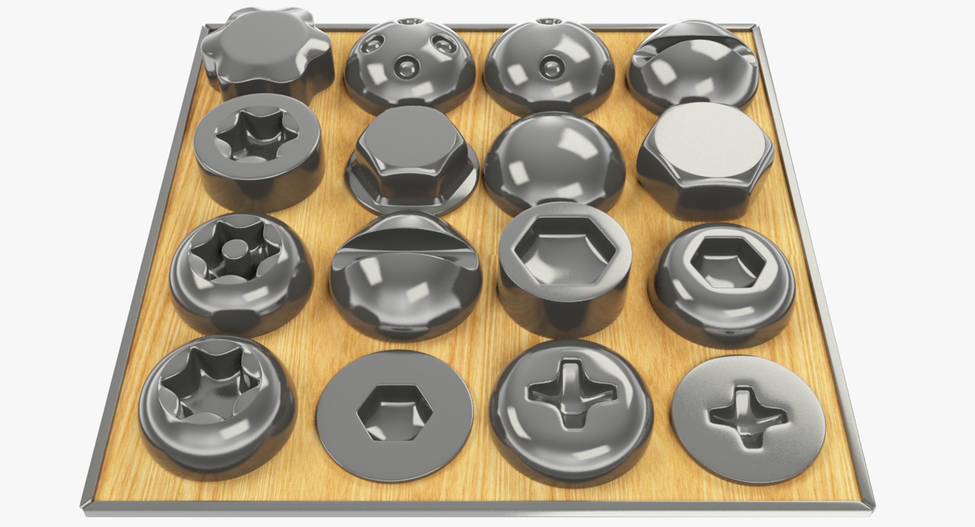 3D Set Screws Heads Model - TurboSquid 1321370