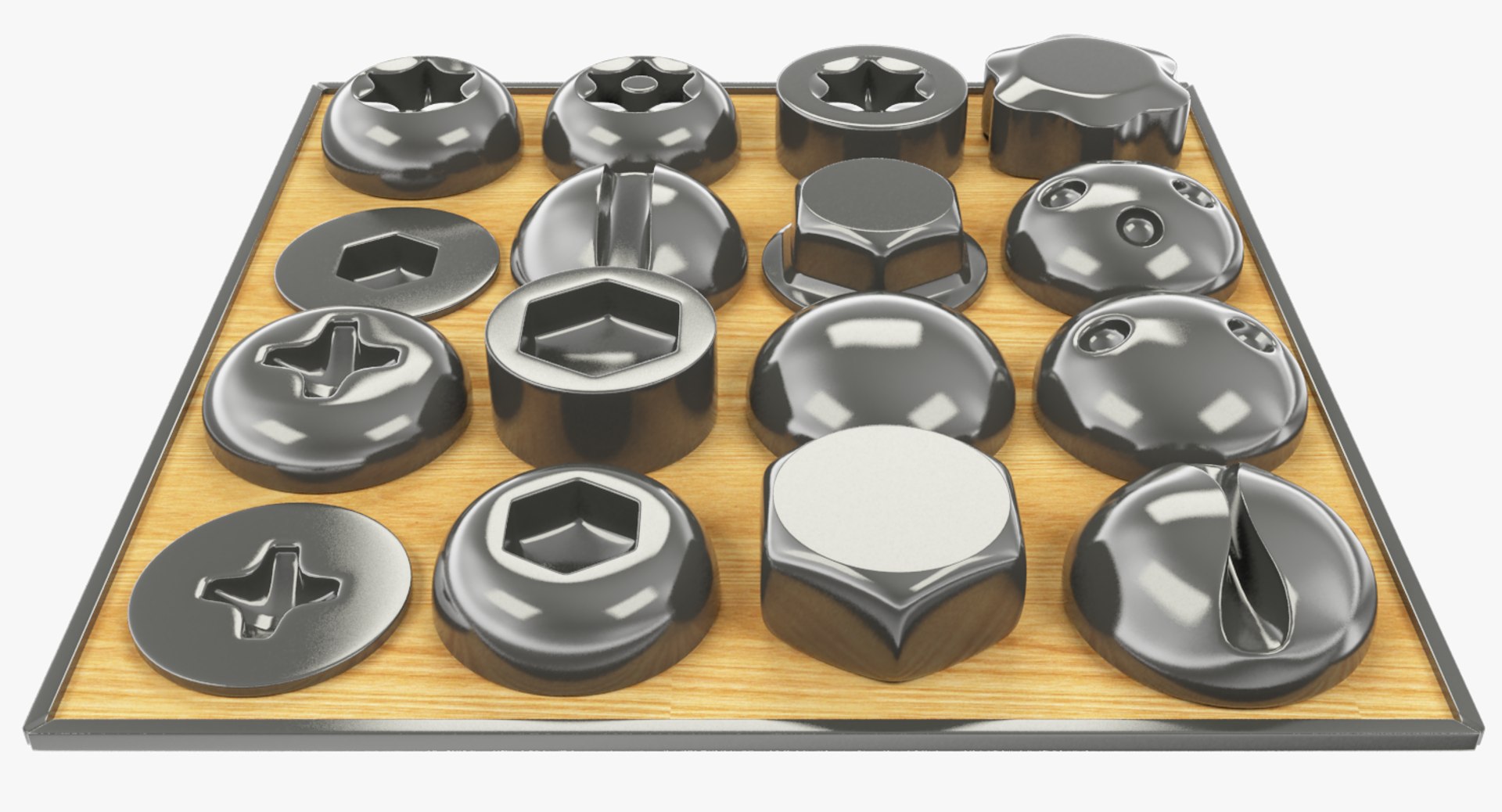 3D Set Screws Heads Model - TurboSquid 1321370