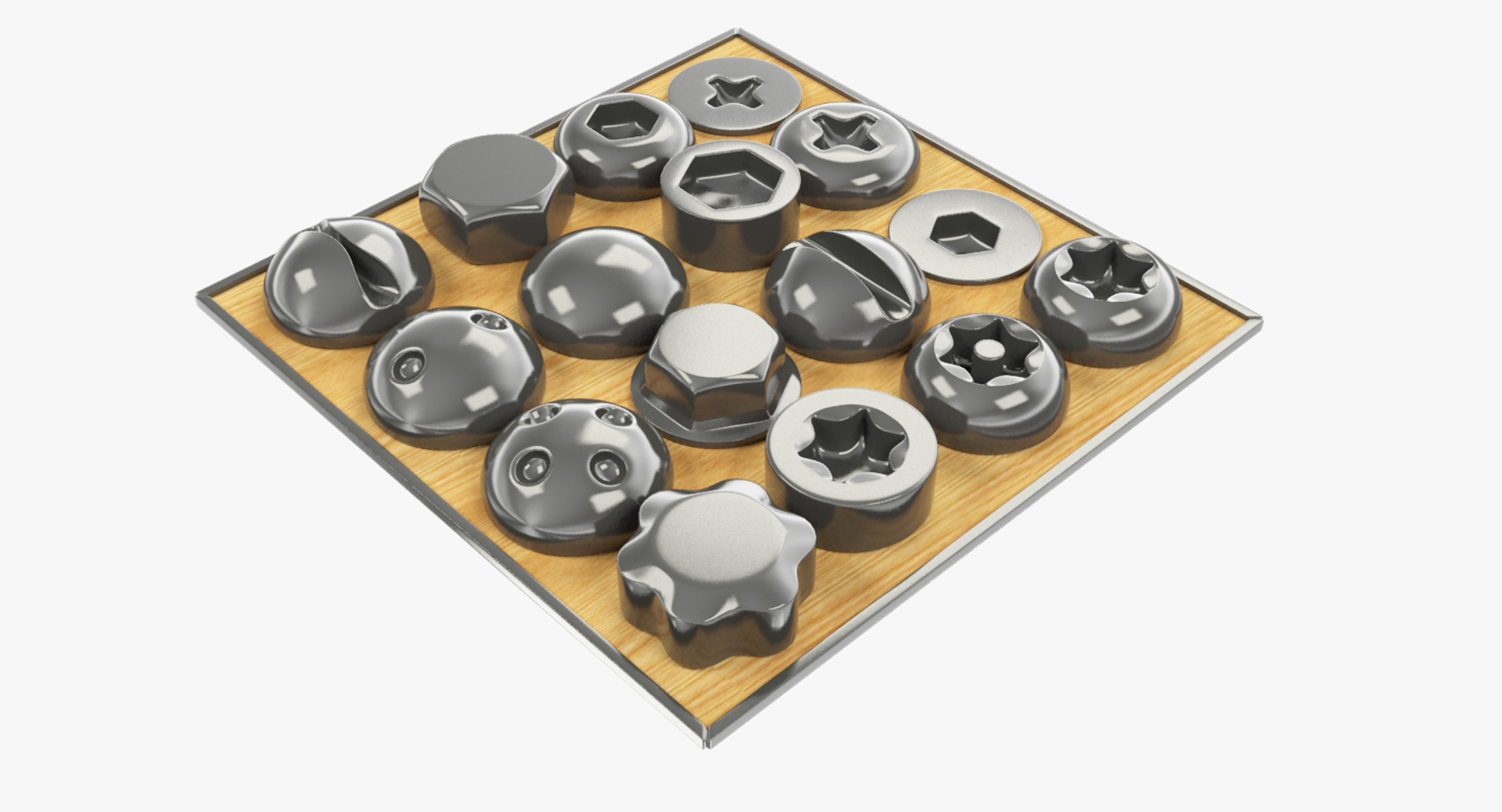 3D Set Screws Heads Model - TurboSquid 1321370