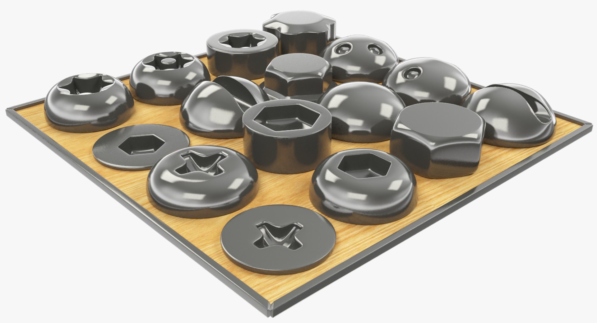 3D Set Screws Heads Model - TurboSquid 1321370