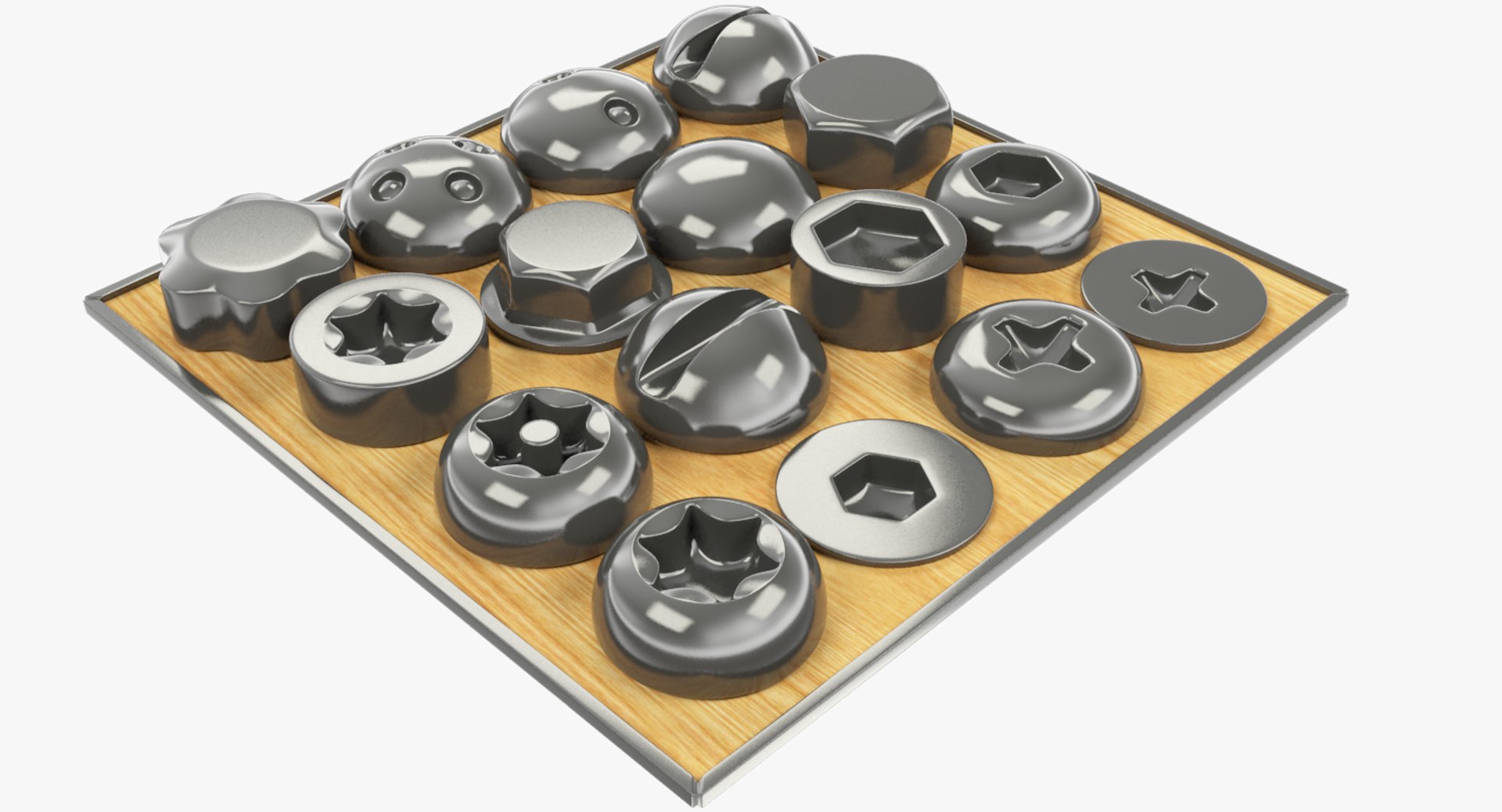 3D Set Screws Heads Model - TurboSquid 1321370