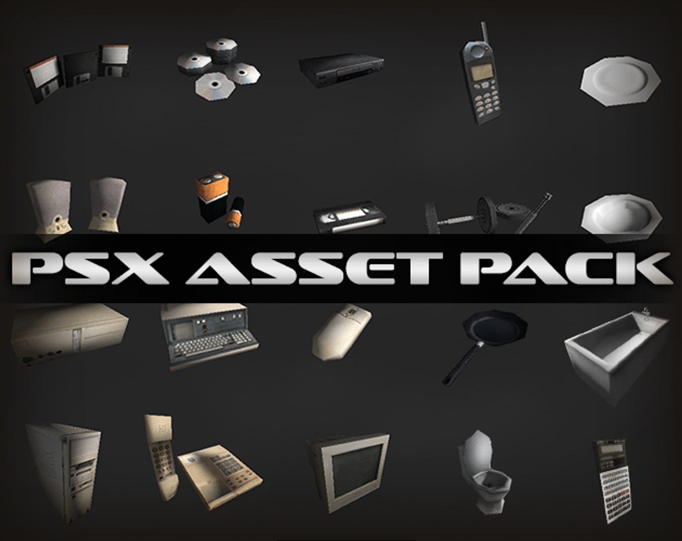 modelo 3d PSX Retro Asset Pack - TurboSquid 2110530