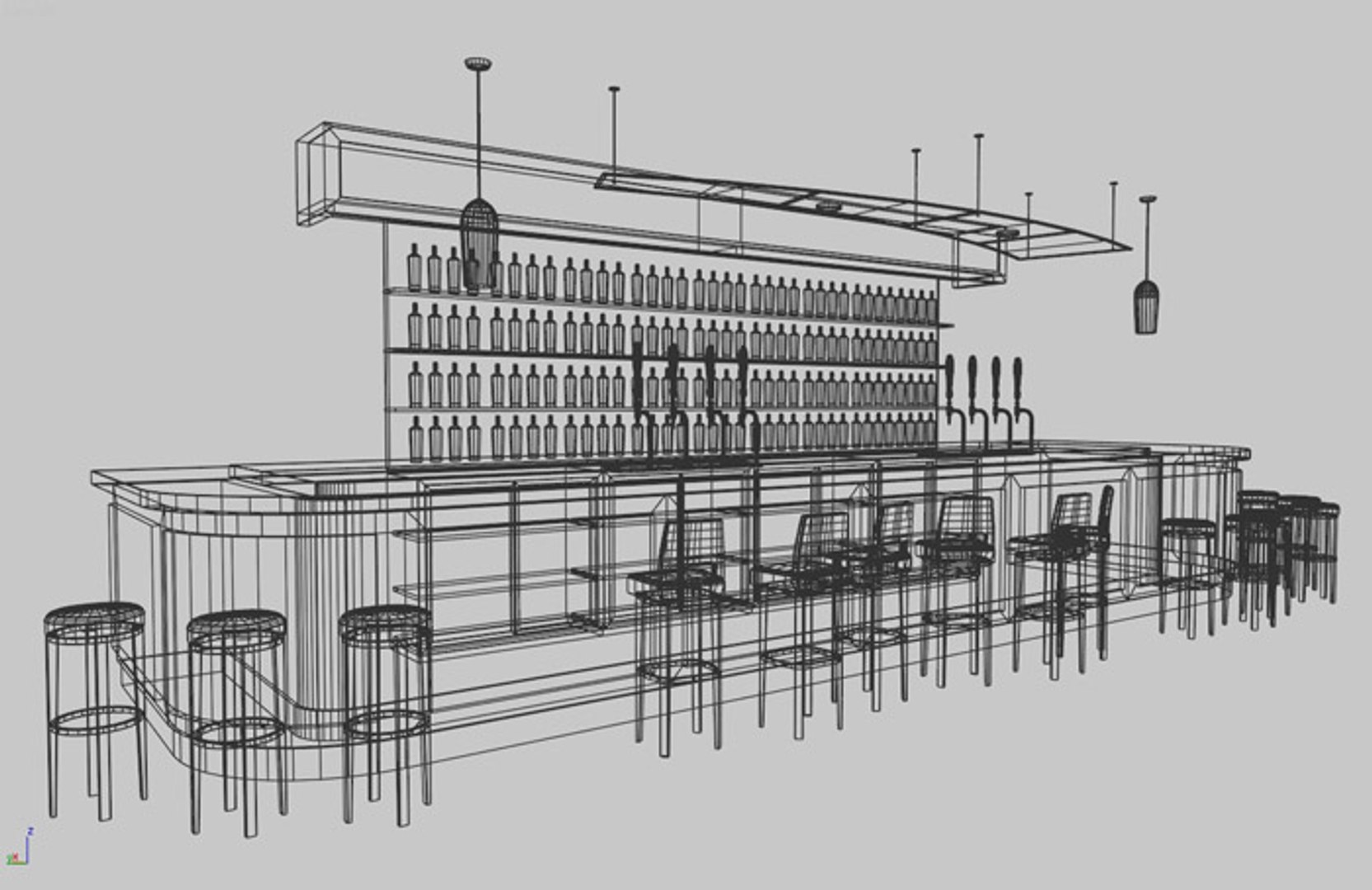 3d Bar Setup Model