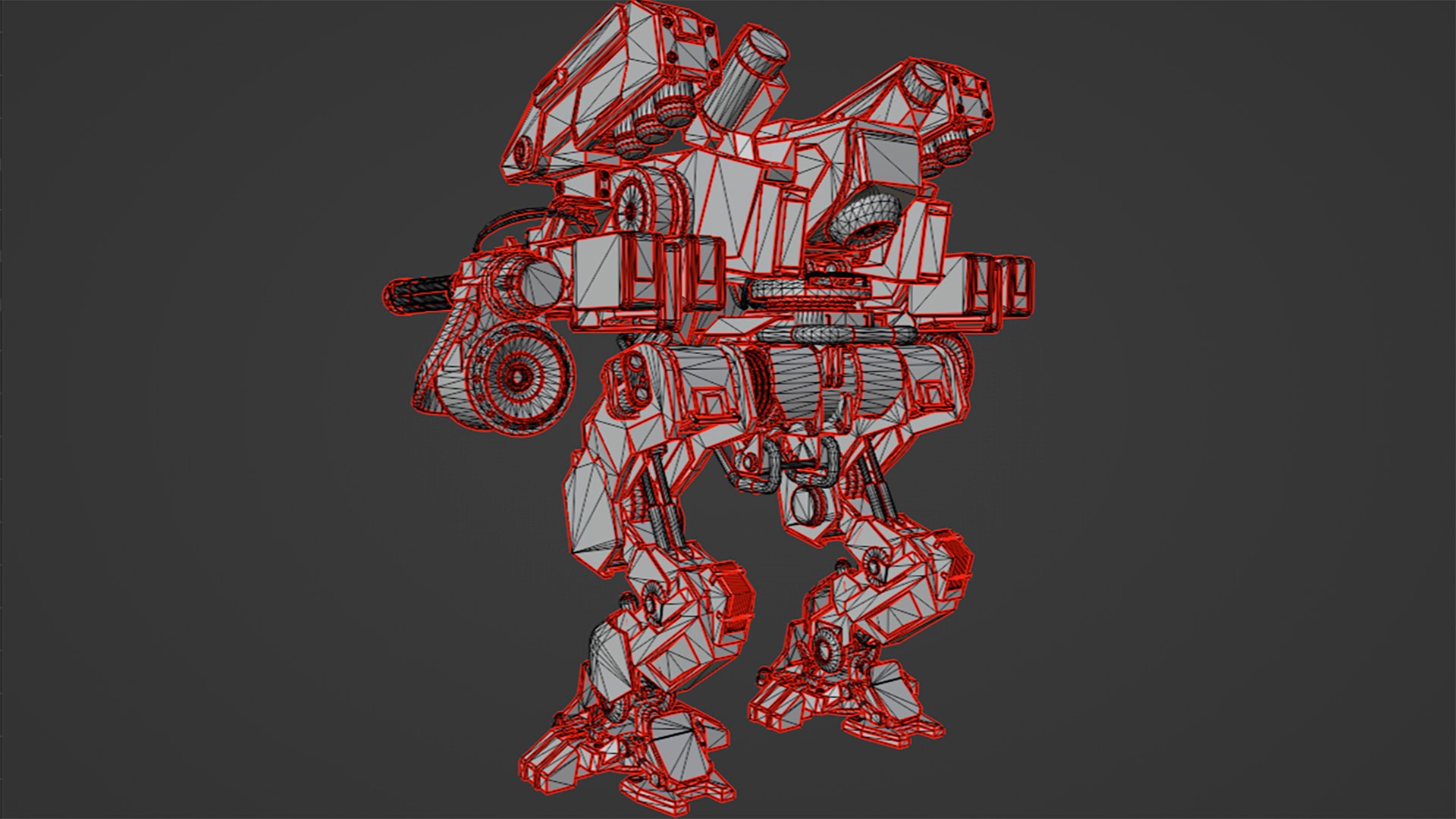 Mech in military style 3D model - TurboSquid 2153188