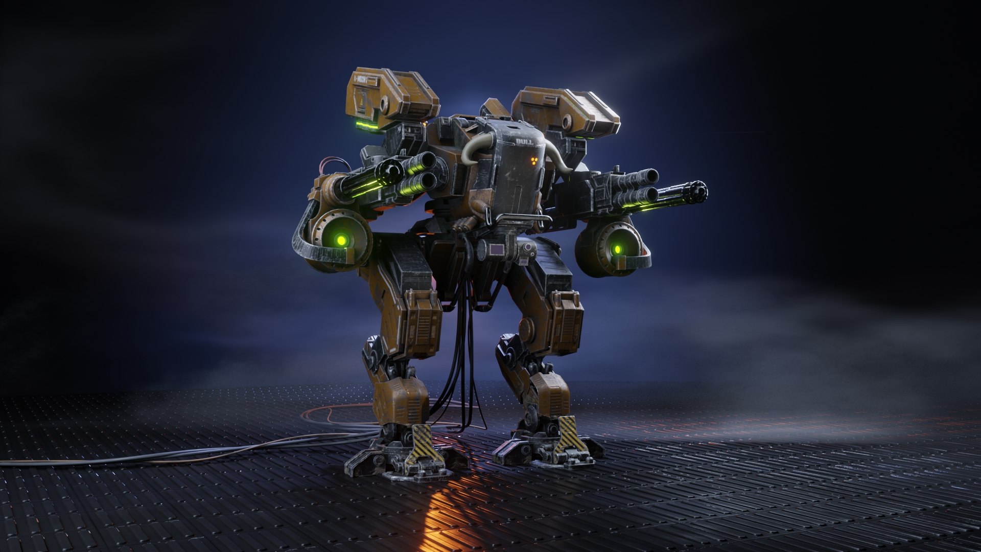 Mech in military style 3D model - TurboSquid 2153188