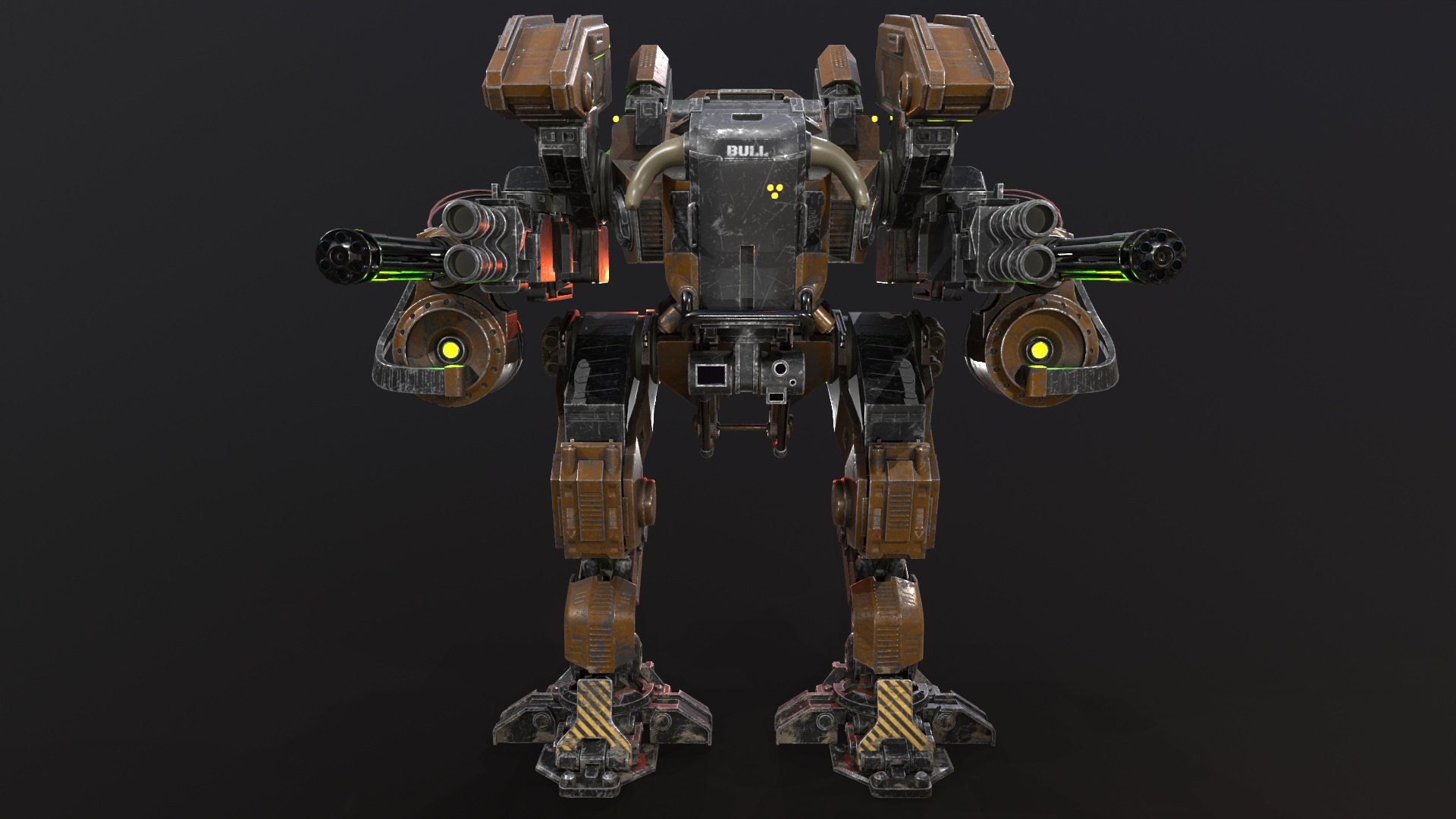 Mech in military style 3D model - TurboSquid 2153188