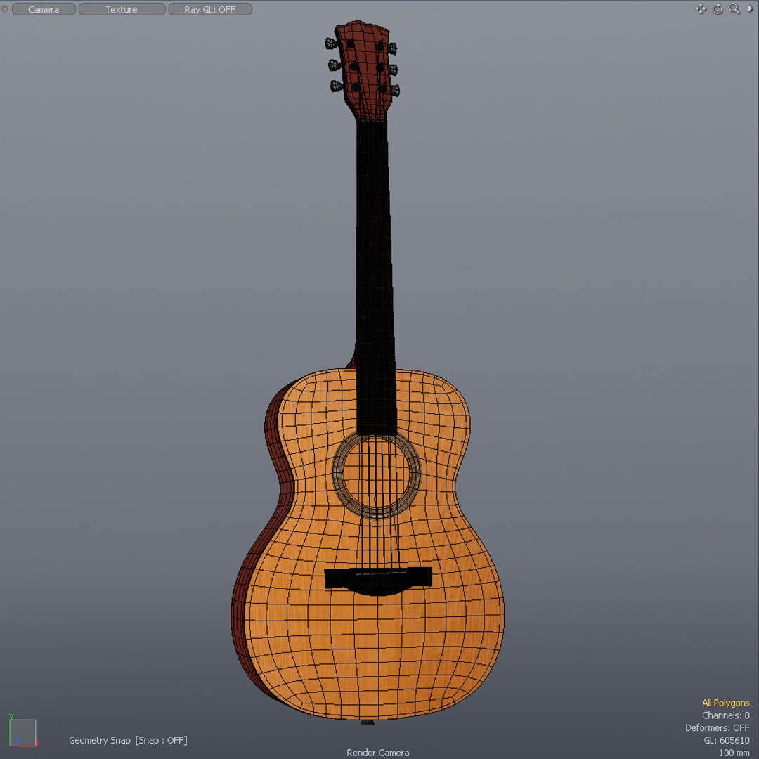 guitar musical instruments 3d x