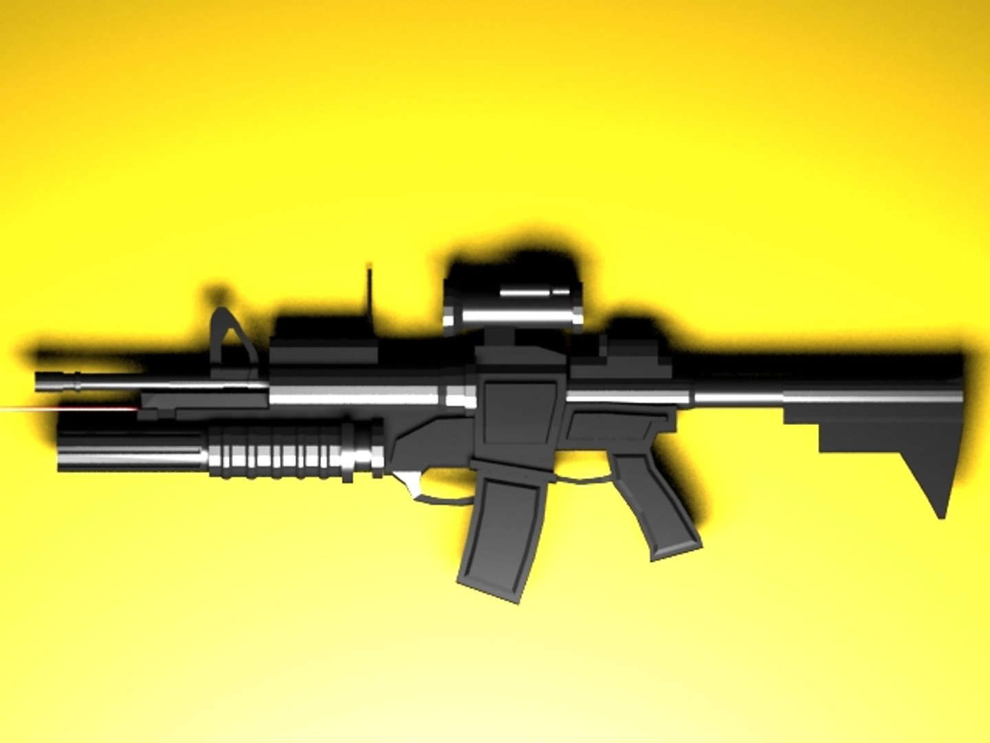 3d Machine Gun M203