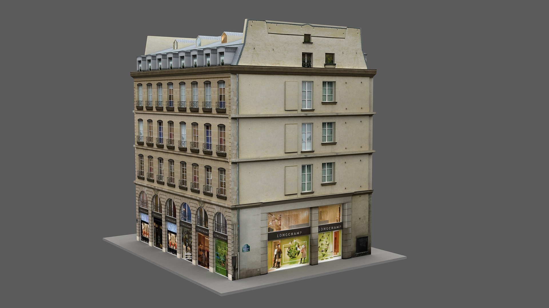 3D Typical Paris Building 01 - TurboSquid 1672549