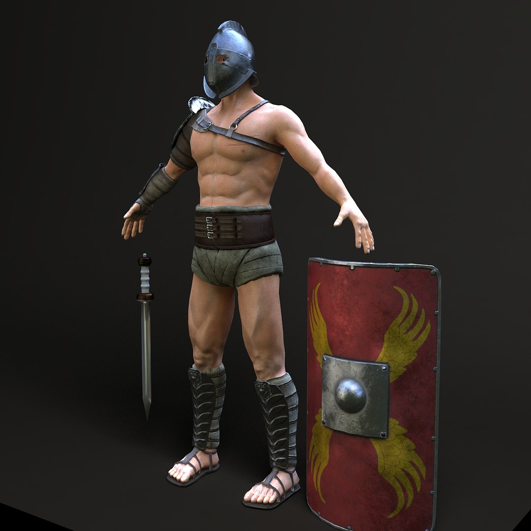 3D Gladiator Rigged Model - TurboSquid 1169141