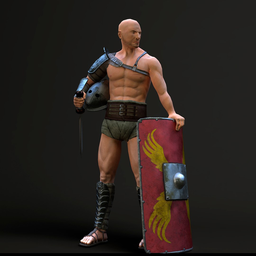 3D Gladiator Rigged Model - TurboSquid 1169141