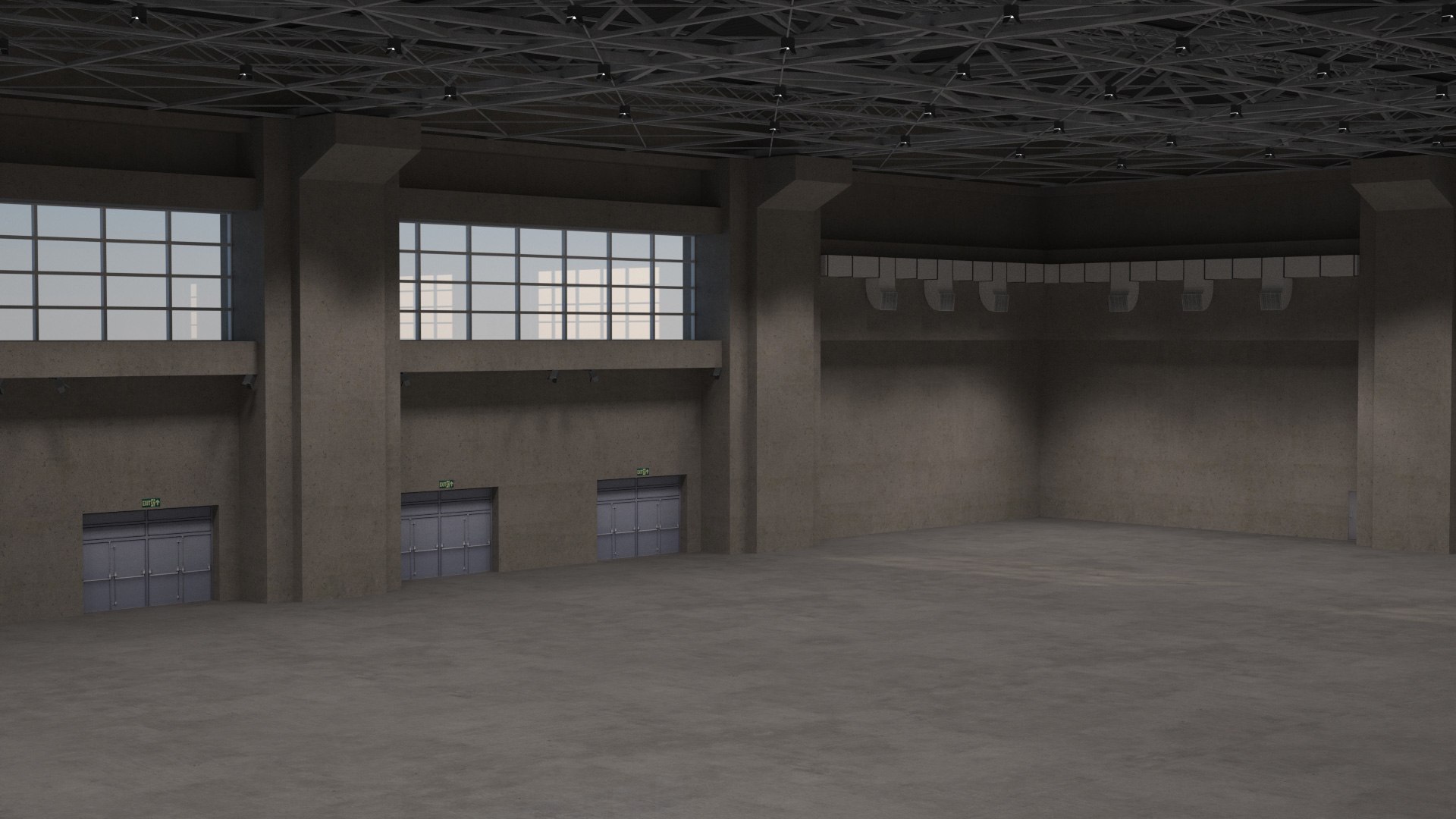 Hall 2 3D Low Poly - Multifunctional Hall 3D Model - TurboSquid 1735438