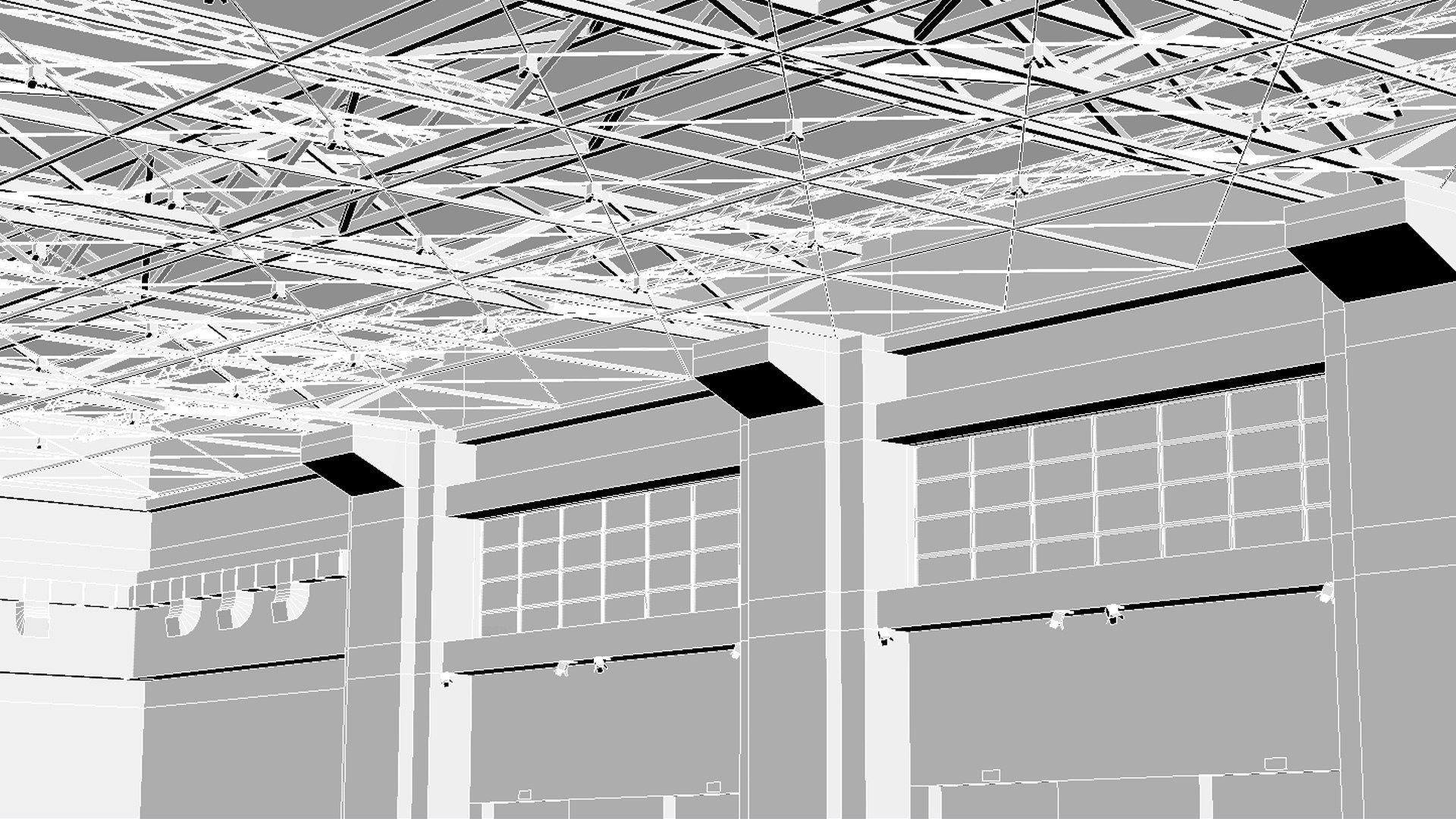 Hall 2 3D Low Poly - Multifunctional Hall 3D Model - TurboSquid 1735438