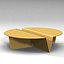 Cardboard Furnitures Set Armchair Table 3d Model