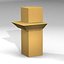 Cardboard Furnitures Set Armchair Table 3d Model