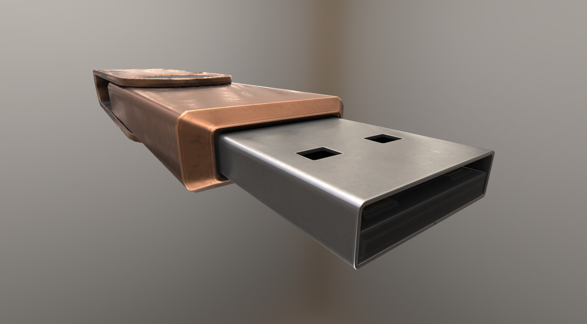Low-poly Version Usb Stick 3d Model