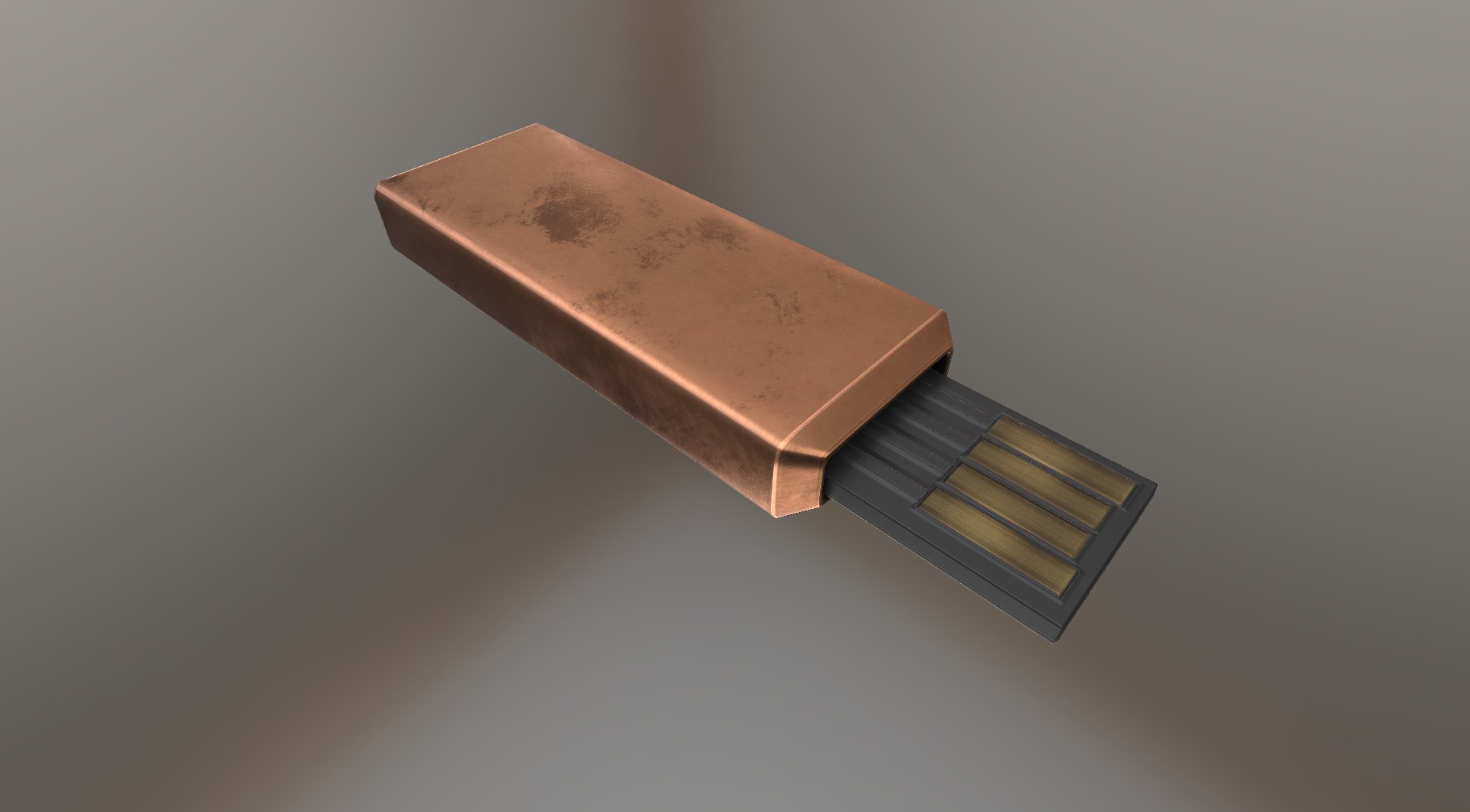 Low-poly Version Usb Stick 3d Model