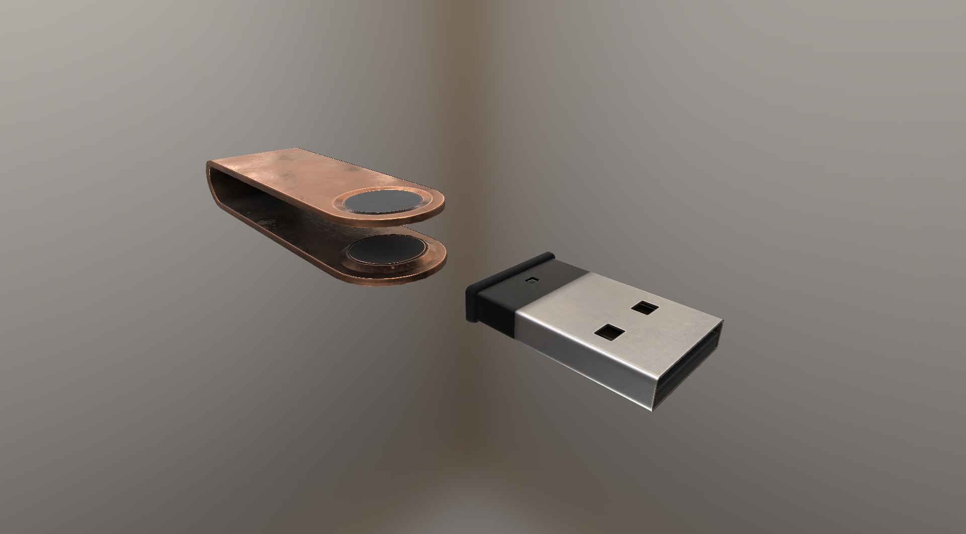 Low-poly Version Usb Stick 3d Model