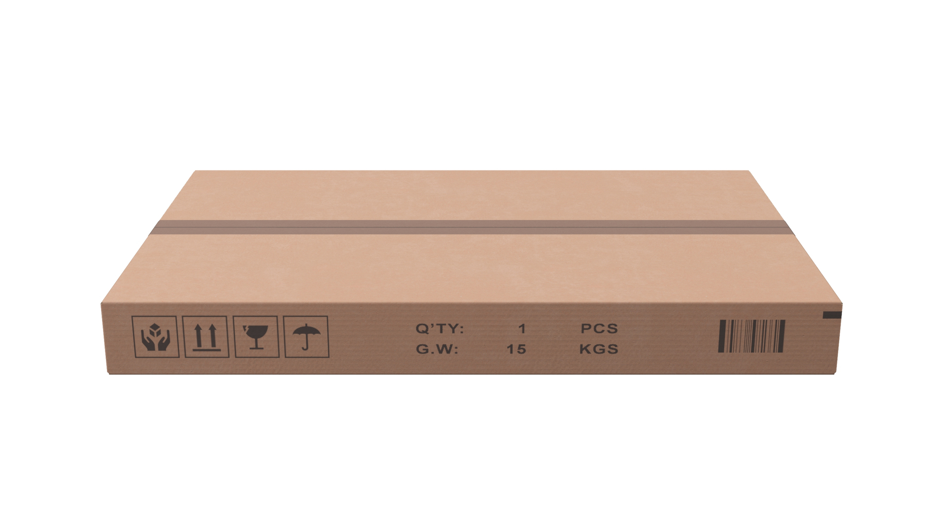 Cardboard Box 120x89x13cm 3D - TurboSquid 1994194