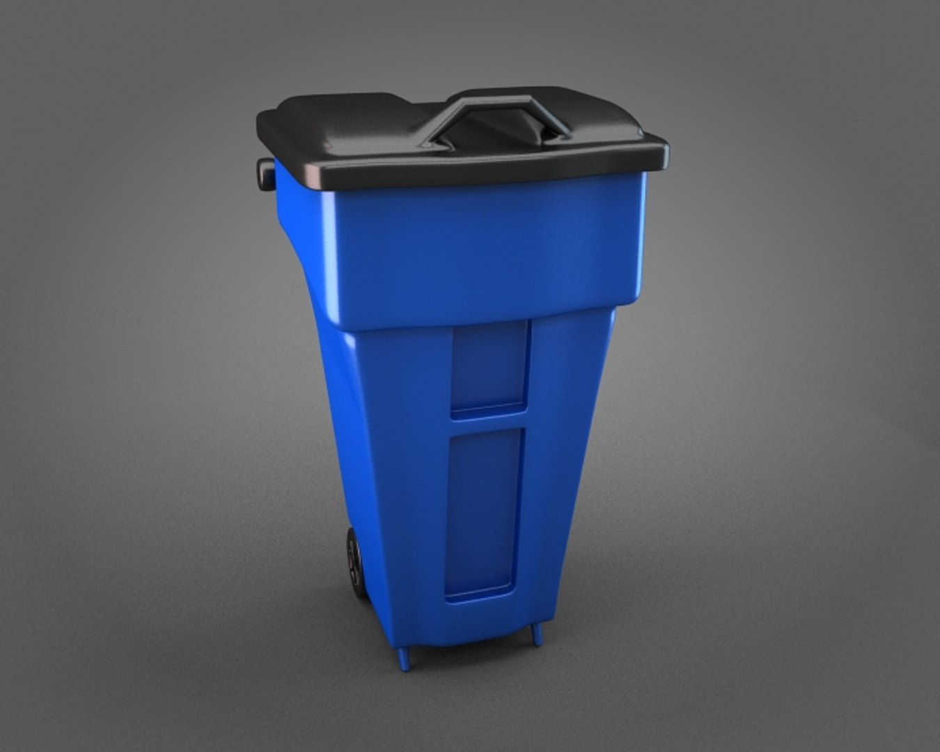 Plastic Garbage Bin 3d Model