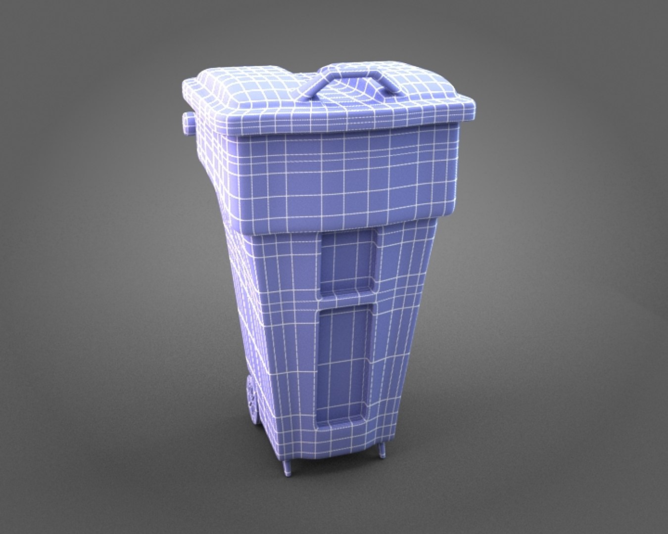 Plastic Garbage Bin 3d Model