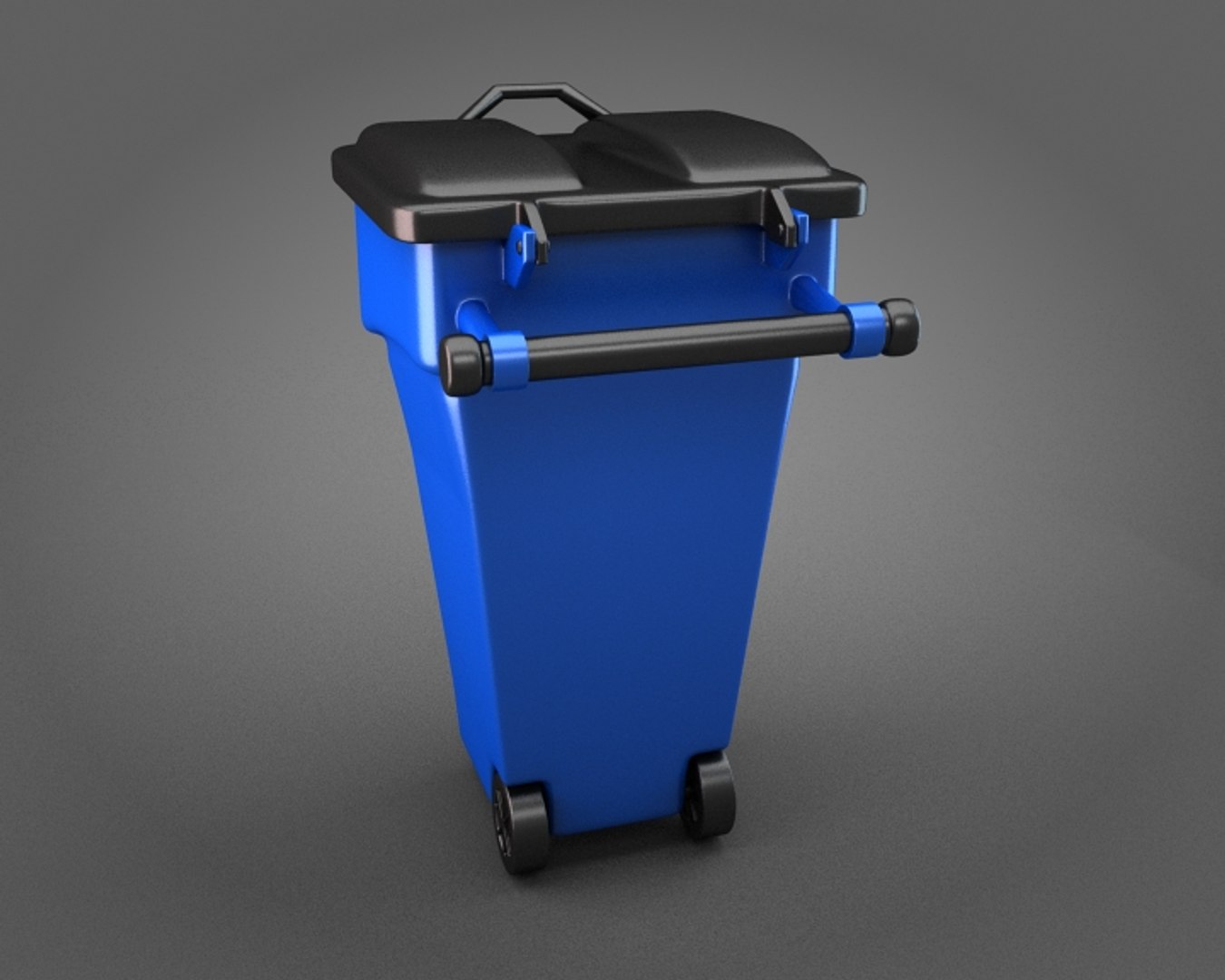 Plastic Garbage Bin 3d Model