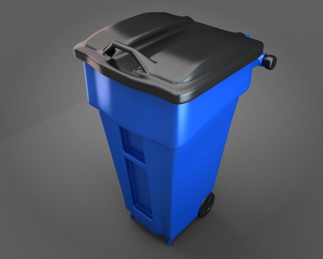 Plastic Garbage Bin 3d Model