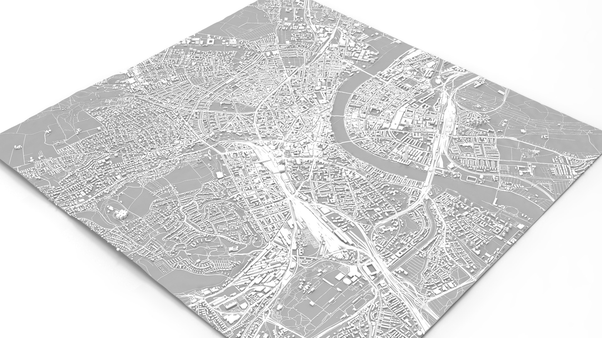Cityscape Basel Switzerland 3D Model - TurboSquid 2050436