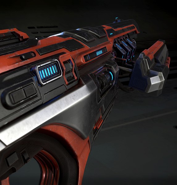 Futuristic gun 3D - TurboSquid 1360333