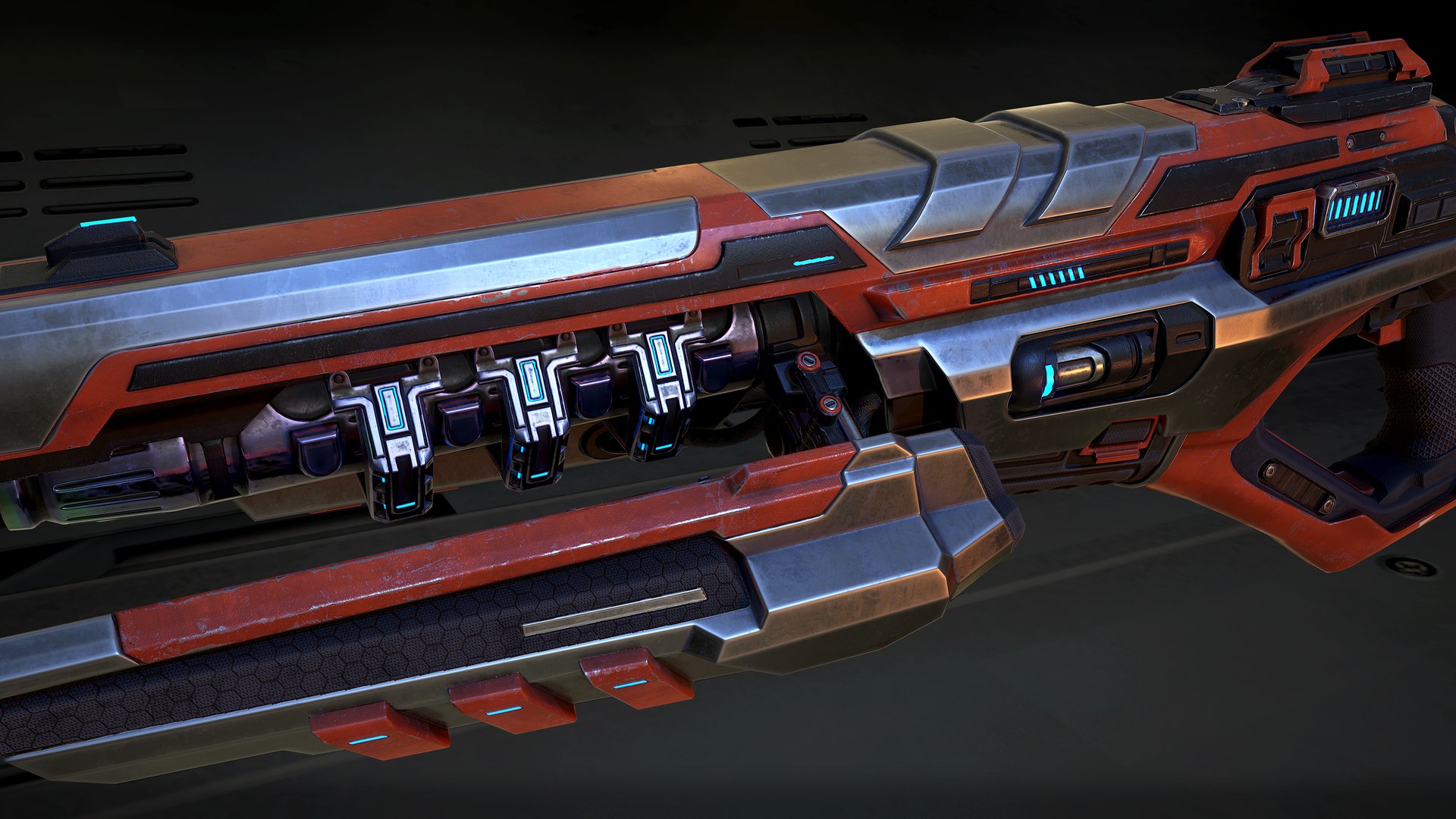 3D Futuristic Gun Model - TurboSquid 1259518
