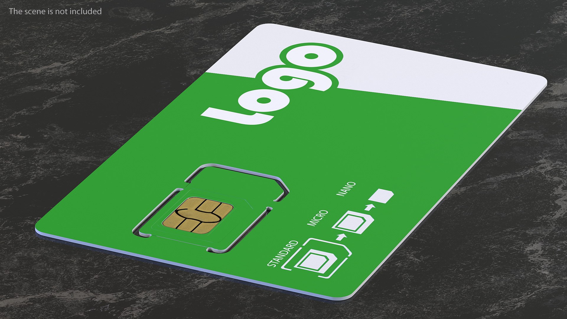 3D Sim Card Green Your Logo - TurboSquid 1944795