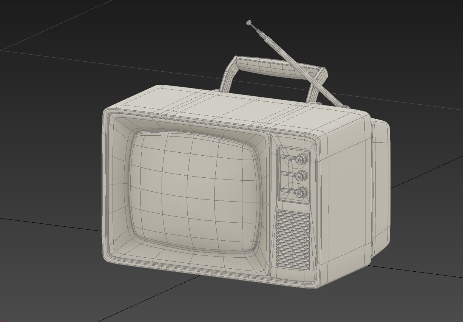 Retro Old Tv 3d Model