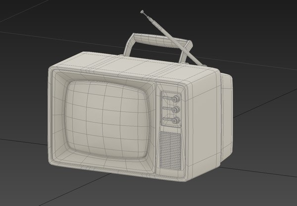 retro old tv 3d model
