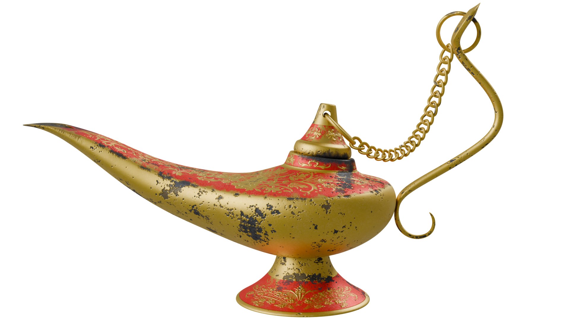 Aladdin Magic Lamp Model - TurboSquid 2222709