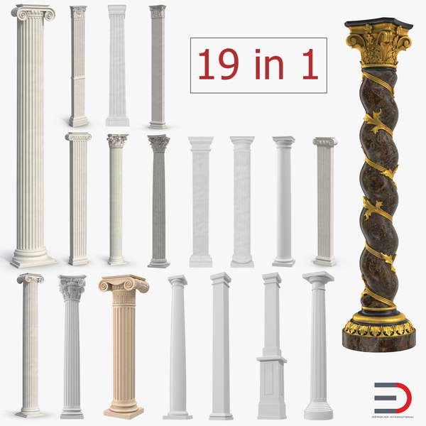 3ds modules entablature columns roman