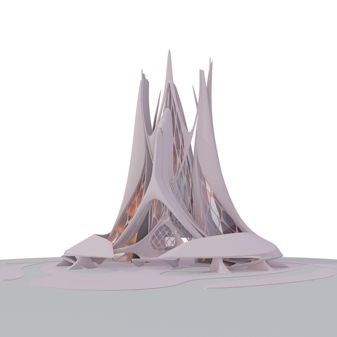 Future Building Futuristic Expo Center Building Sci Fi DUBAI 3D Model ...