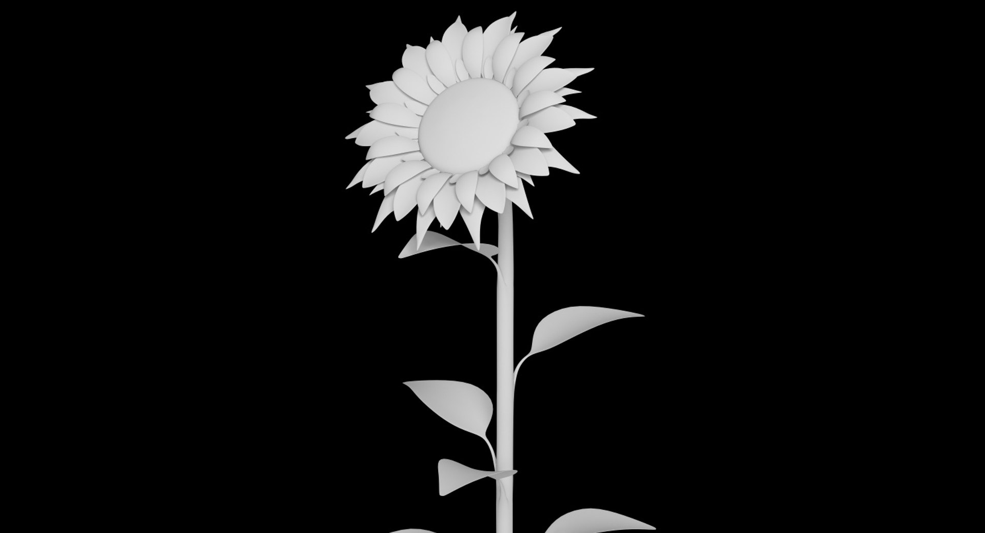 Cartoon Sunflower Flower 3d Max