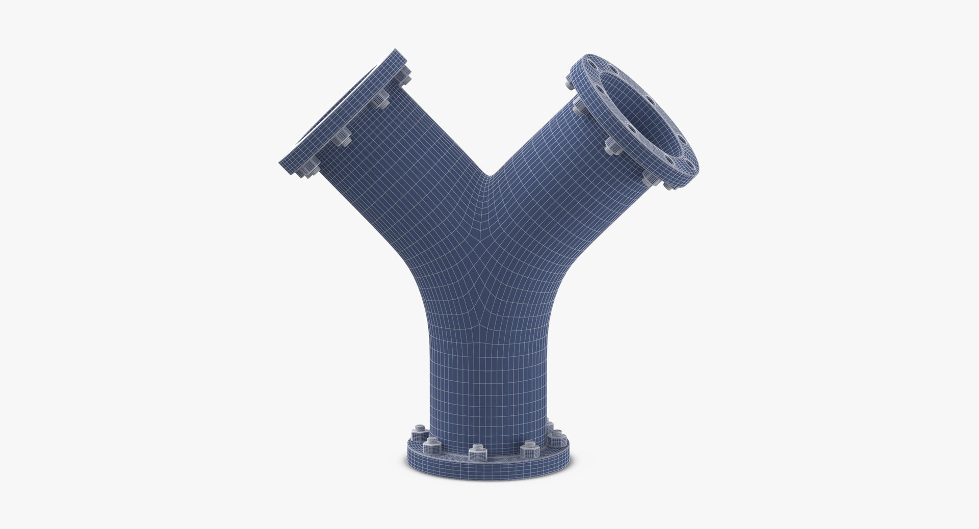 Industrial Pipe Y-shape 3D Model - TurboSquid 1239566