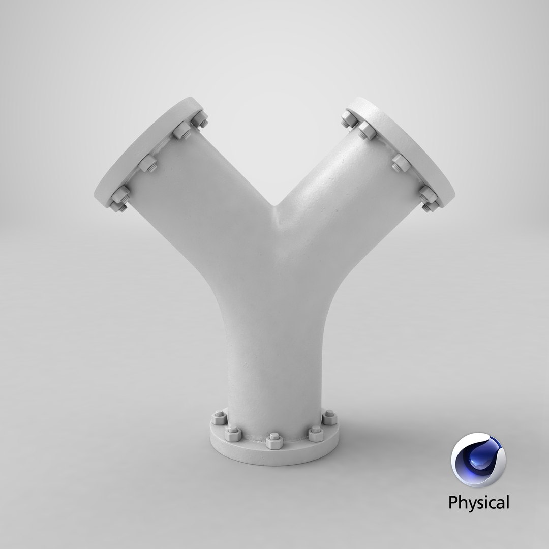 Industrial Pipe Y-shape 3D Model - TurboSquid 1239566