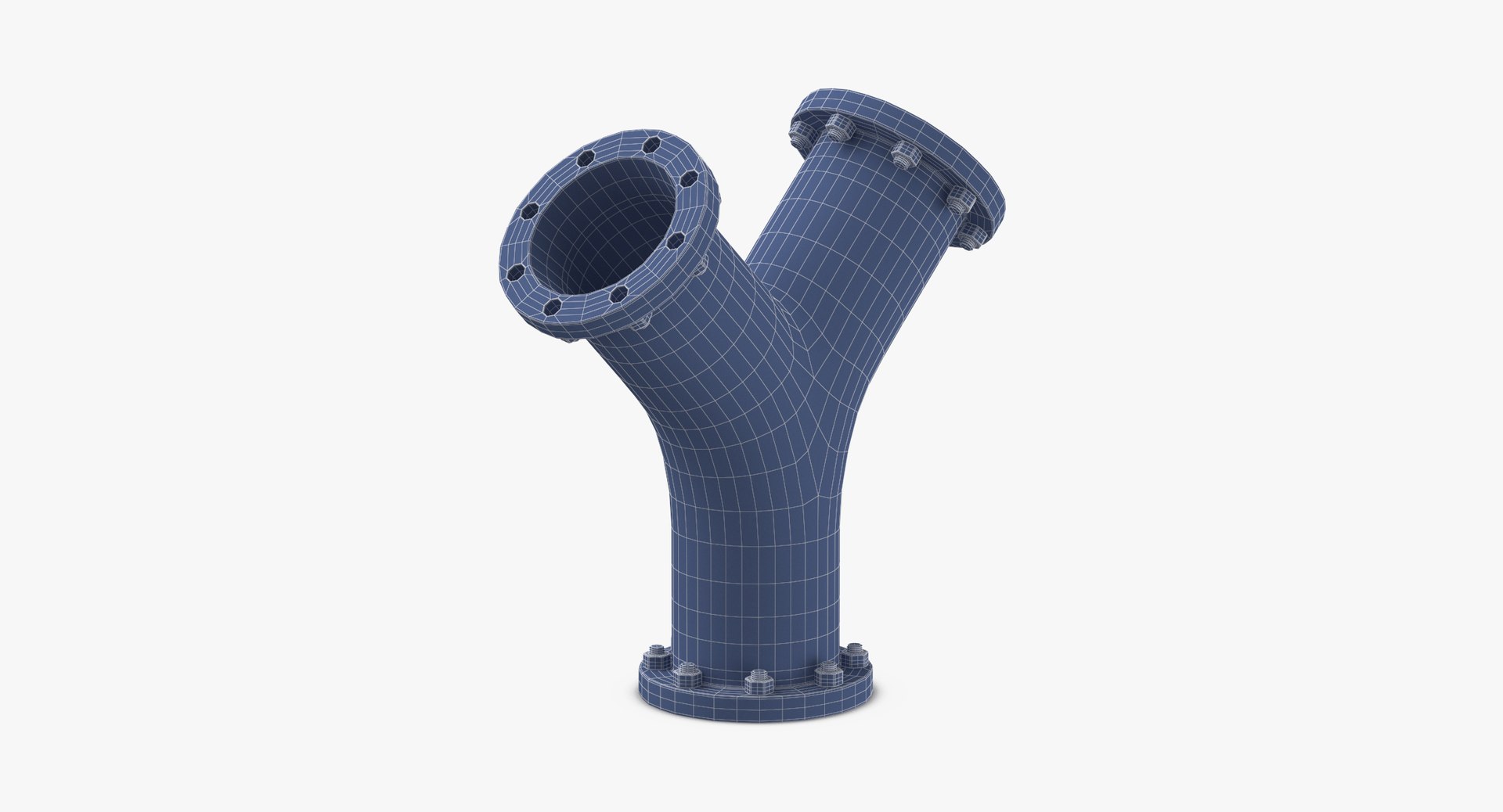Industrial Pipe Y-shape 3D Model - TurboSquid 1239566