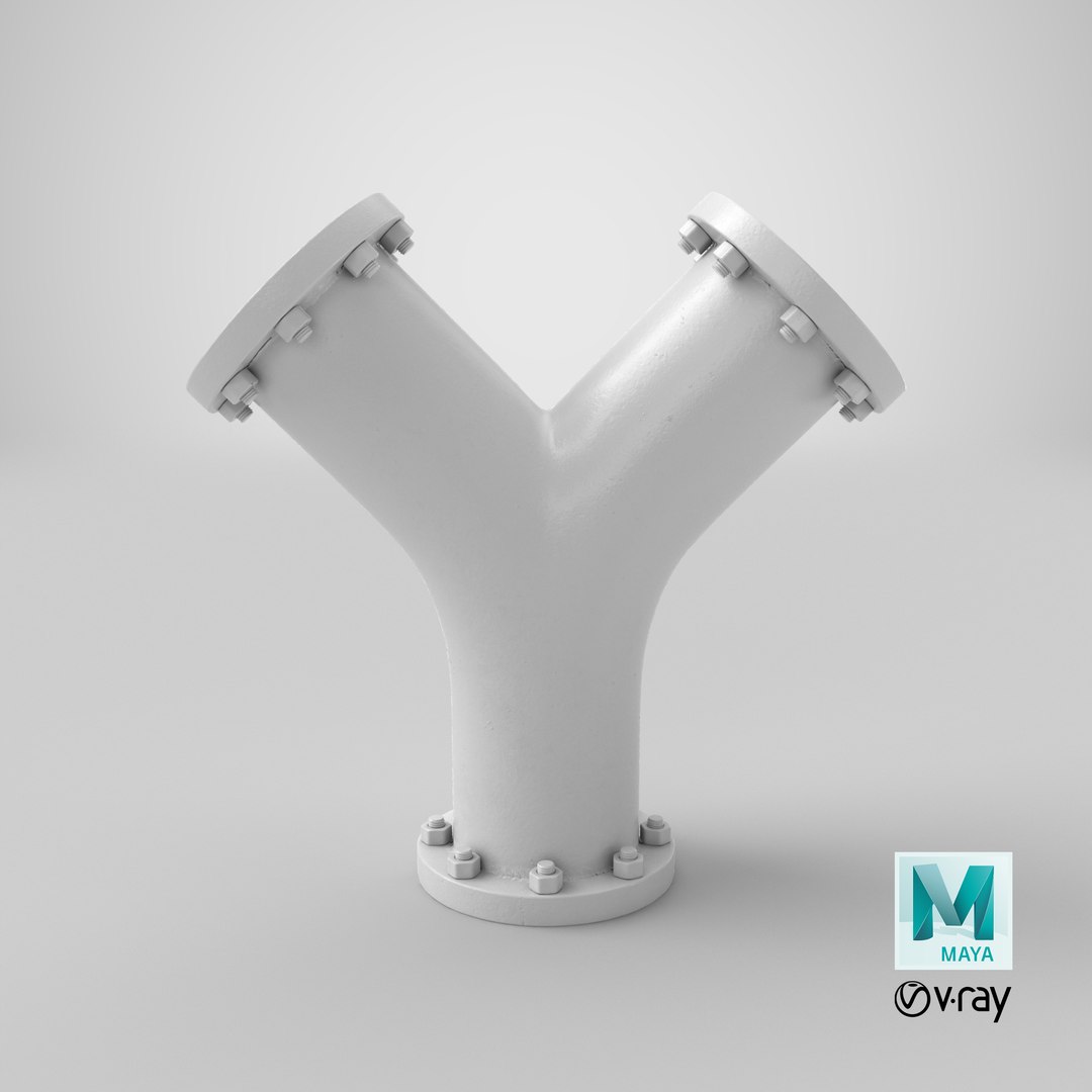 Industrial Pipe Y-shape 3D Model - TurboSquid 1239566