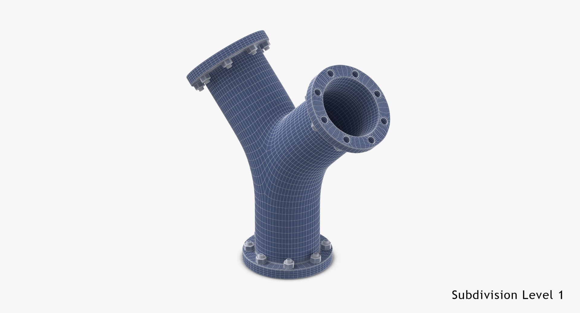 Industrial Pipe Y-shape 3D Model - TurboSquid 1239566