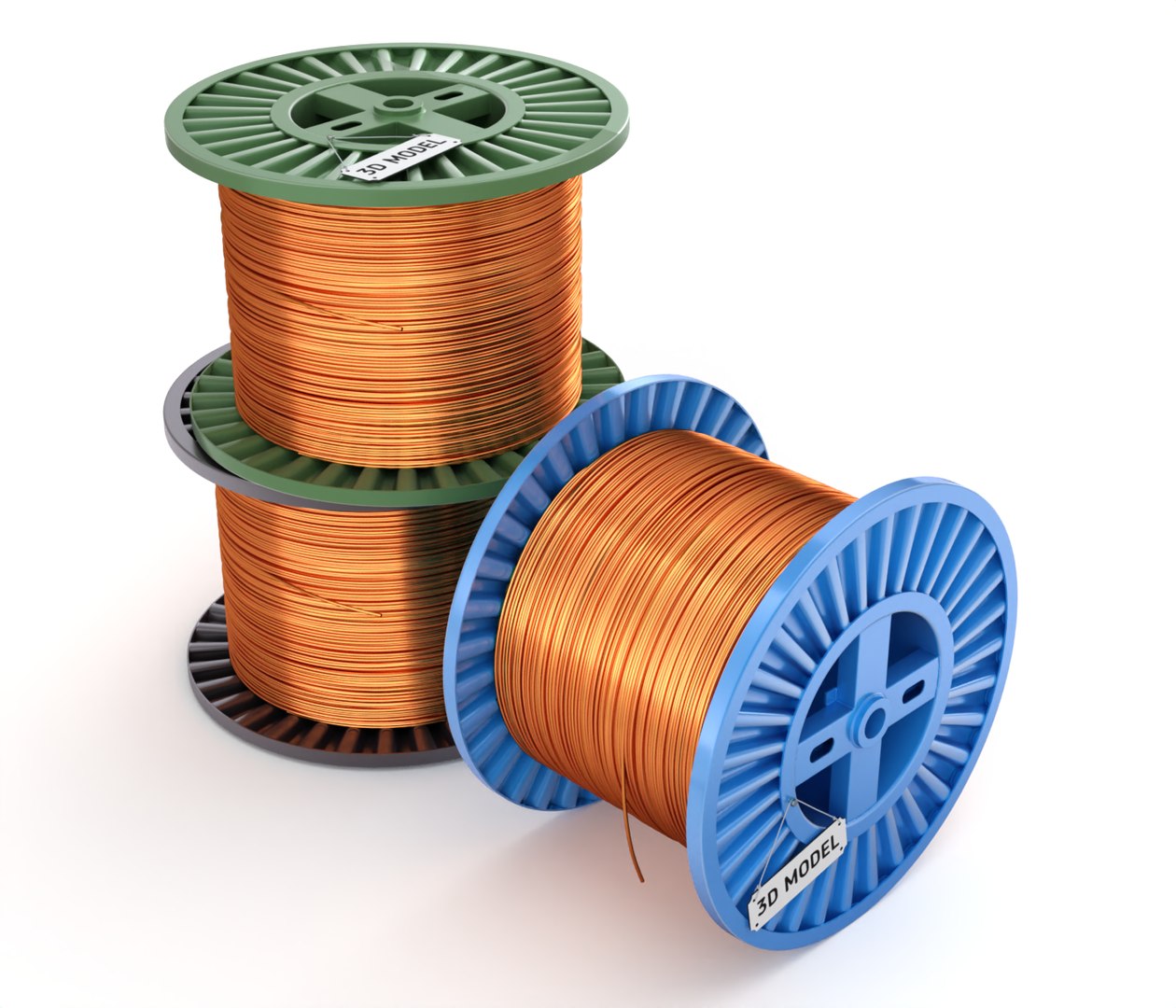 Copper Wire Spool 3D - TurboSquid 2238721