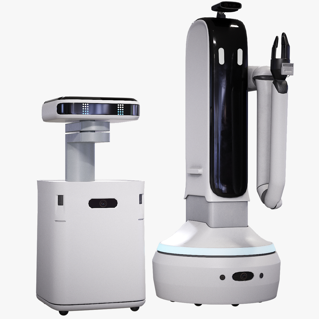 来自 CES 2021 的三星 Bot Care 和 Bot Handy 机器人3D模型 - TurboSquid 1682342